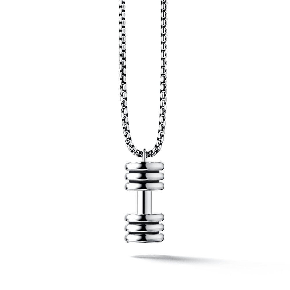 Buy Dumbbell Pendant in 925 Sterling Silver Online - AYA'S